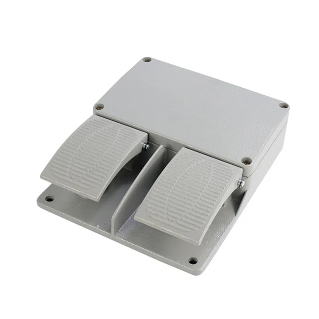 GRAY DOUBLE PEDAL Foot Switch in Aluminum Alloy Case Non Flammable ...