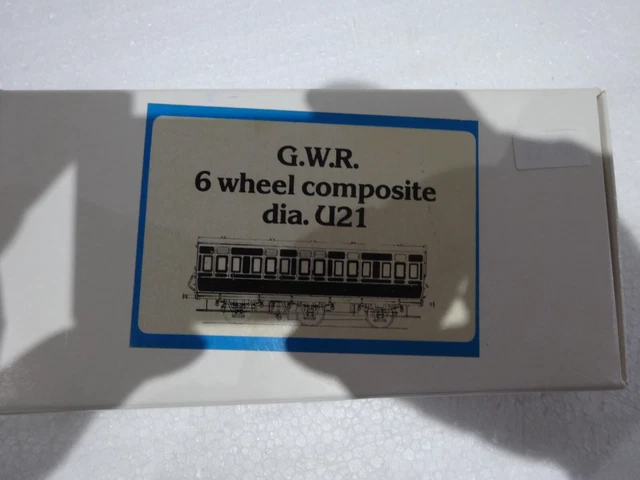MALLARD MODELS 4MM Scale Kit of GWR 6 Wheeled Composite Coach Dia U21 £ ...