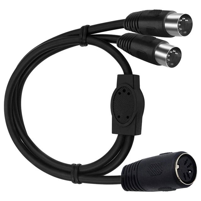 MIDI DIN 5-PIN Splitter Extension Cable Y-Adapter Cable 1-Piece ...