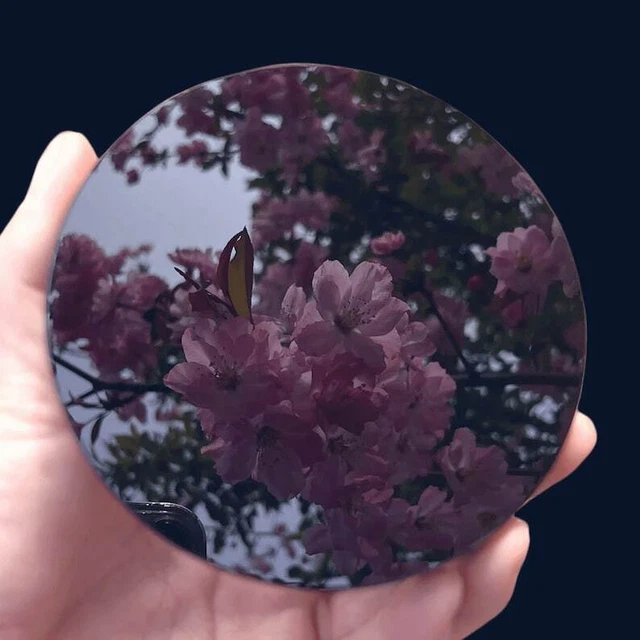 NATURAL OBSIDIAN QUARTZ Mirror Crystal Scrying Mirror Wafer Gifts ...