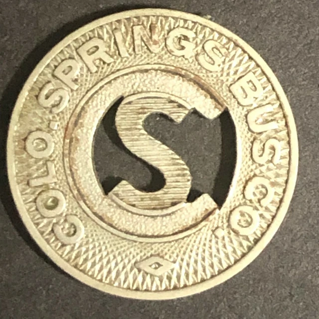 C1940-50'S 16MM COLO. Springs Bus Co. G/F One Fare Transit Token ...