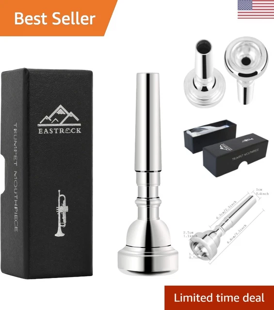 SILVER PLATED BB Trumpet Mouthpiece - 7C Size - Compatible with Most ...