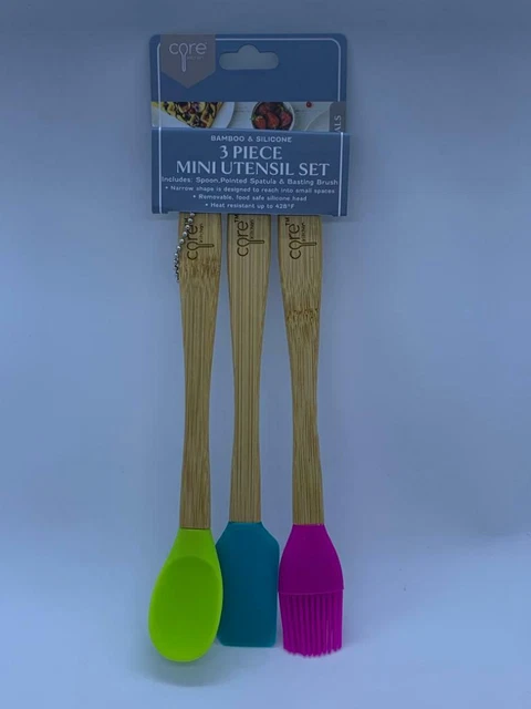 CORE BAMBOO MINI Spatula Silicone Scooping Kitchen Utensils Cooking ...