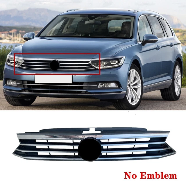 Front Bumper Center Radiator Grille Chrome Grill For Vw Passat B8 3g