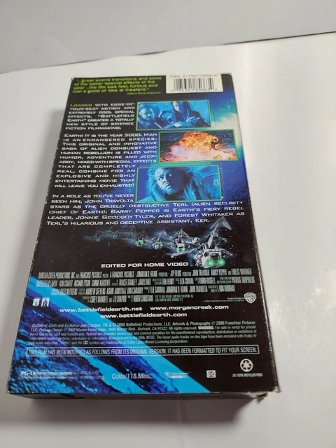 BATTLEFIELD EARTH (VHS 2000) FULL LENGTH DEMO, John Travolta, Forest ...