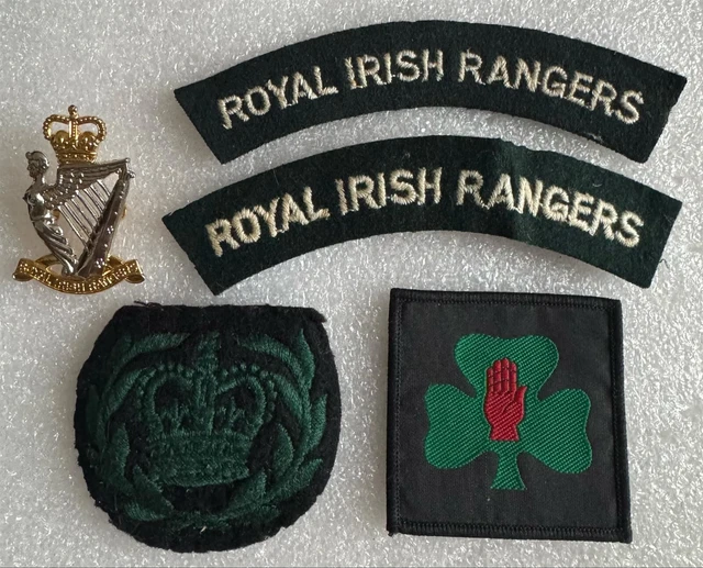 BRITISH ARMY ROYAL Irish Rangers Caubeen / Beret Cap & Rank Badge Cloth ...