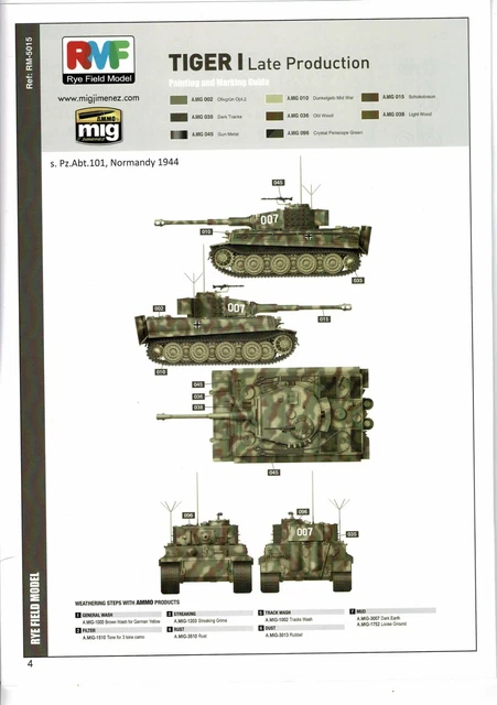 RYEFIELD MODEL RM-5015 1/35 Sd.Kfz.181 Pz.Kpfw.VI Ausf.E Tiger Late ...