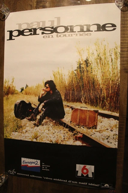 PAUL PERSONNE AFFICHE concert "Rêve sidéral d'un naïf idéal" 1995 78 x ...