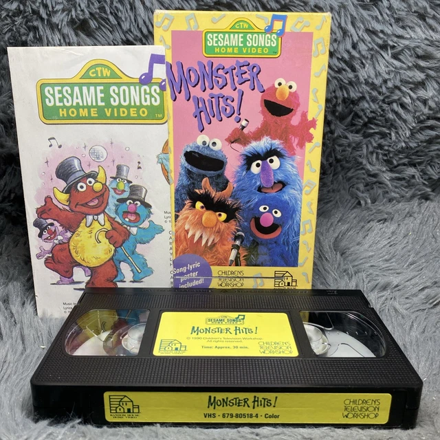 MONSTER HITS! SESAME Street Songs Home Video VHS Tape 1990 Cartoon With ...