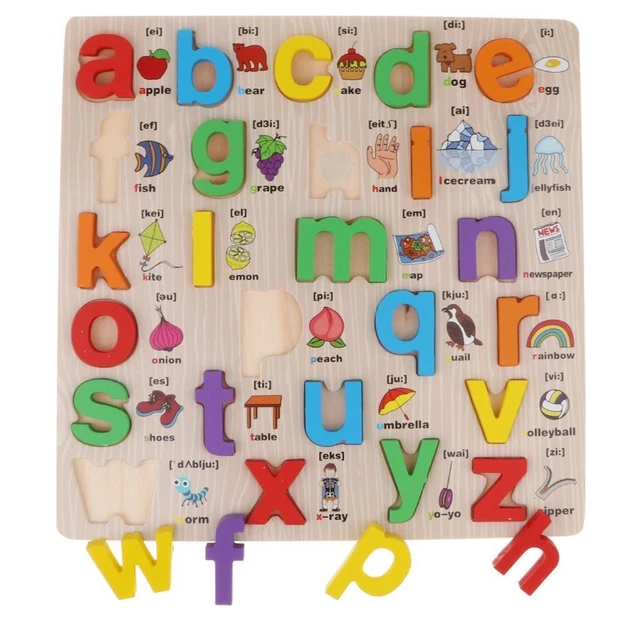 BOIS ABC LETTRES bébé enfant en bas âge jouet éducatif pour enfants d ...