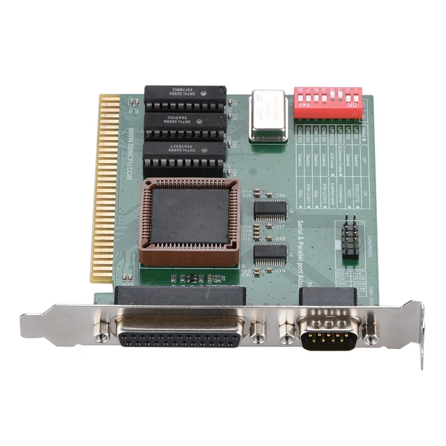 ISA RS232 SERIAL and Parallel Port Expansion Card COM1 COM2 LPT Card PC ...