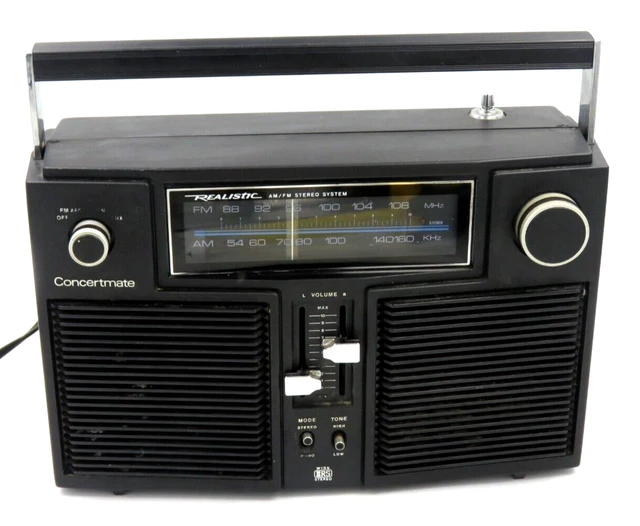 VINTAGE REALISTIC CONCERTMATE AM/FM Stereo System Radio Shack 1976 #12 ...