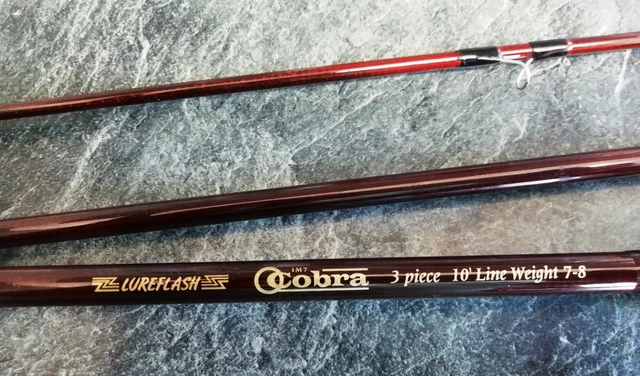 NEW - LUREFLASH COBRA 10ft 7 - 8 # weight fly rod - 3 piece. new, £18. ...