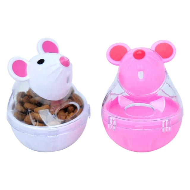 KITTEN TUMBLER FEEDER Mouse Toy for Indoor Cat Chasing Hunting ...
