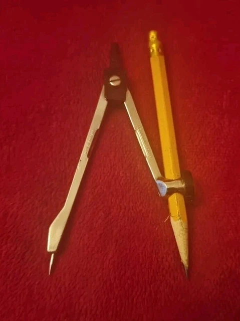 VINTAGE EARLY OLD School Drawing Compass Technical Draughtsman. Rare £7 ...