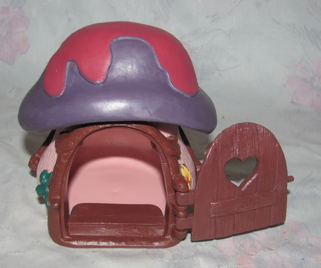 VINTAGE 1978 SMURFETTE'S Smurf Pink Mushroom House Cottage with Painted ...