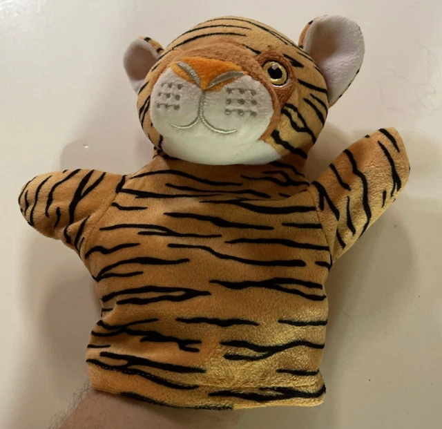 THE PUPPET COMPANY Hand Puppet Tiger Soft Plush Stuffed Animal Pretend ...