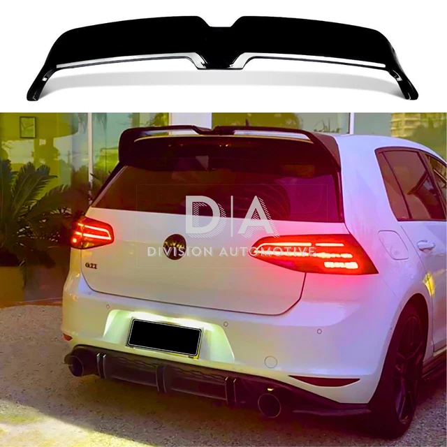 VW GOLF R MK7 MK7.5 Spoiler Oettinger Style GLOSS BLACK REAR BOOT LIP ...