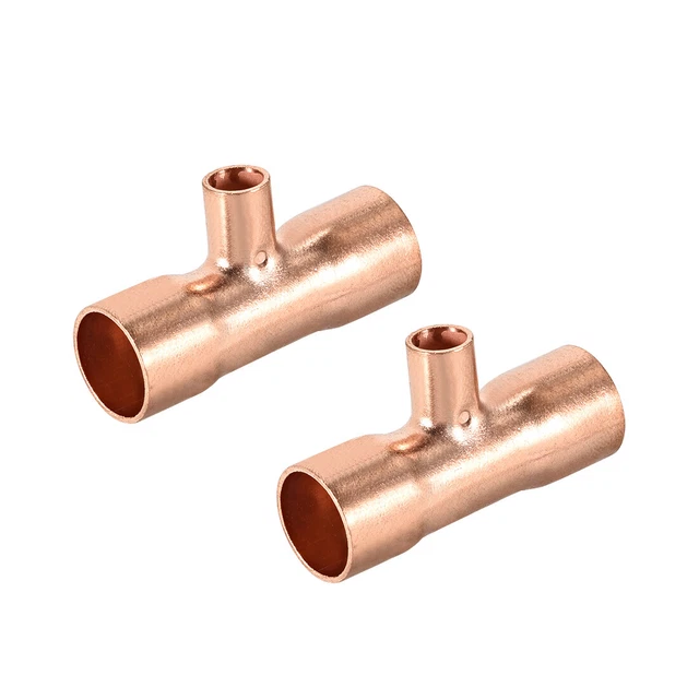 1/4& X 3/8& Copper Tee Copper Pressure Pipe Fitting for Plumbing Supply ...