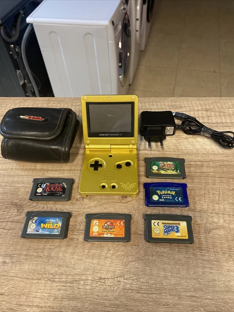 GAMEBOY ADVANCE SP Edición Shiny Gold Zelda Triforce Carcasa Original ...