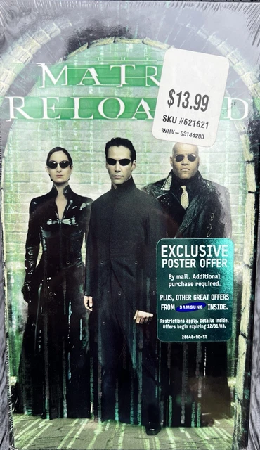 THE MATRIX RELOADED VHS 2003 Keanu Reeves Factory Sealed Watermarks VTG ...