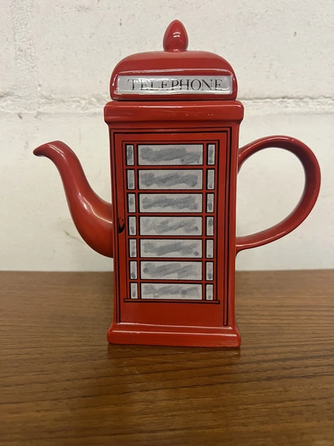PRICE KENSINGTON RED Telephone Box Teapot - Vintage Novelty 200ml ...