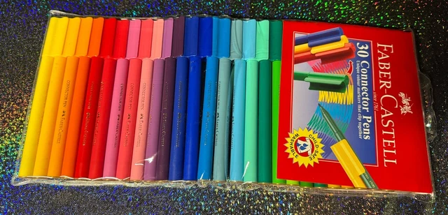FABER CASTELL CONNECTOR Pens Textas Marker Colouring In 30 Coloured ...