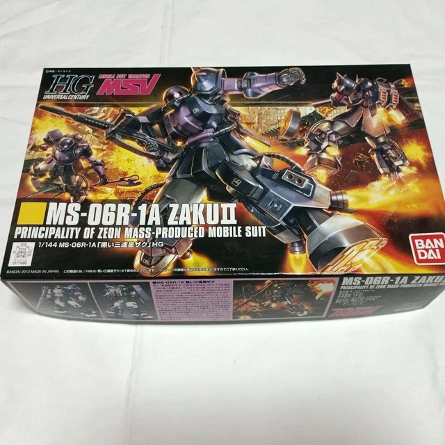 BANDAI HGUC MSV MS-06R-1A ZAKU II Noir Tri-Star ver. 1/144 Plastic Model Kit FS EUR 59,74 ...