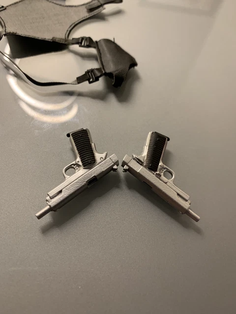 1/6 SCALE GUNS With Holster For Hot Toys Punisher, Neo, John Wick ...