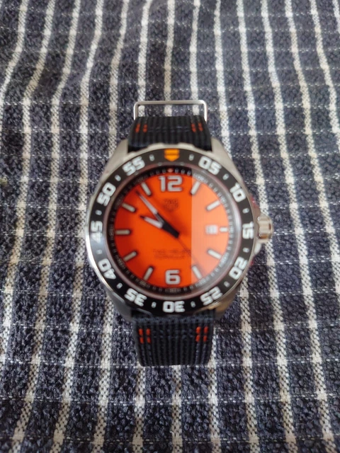TAG HEUER F1 Orange Men's Watch - WAZ101A Worn Twice Still 656 Days ...