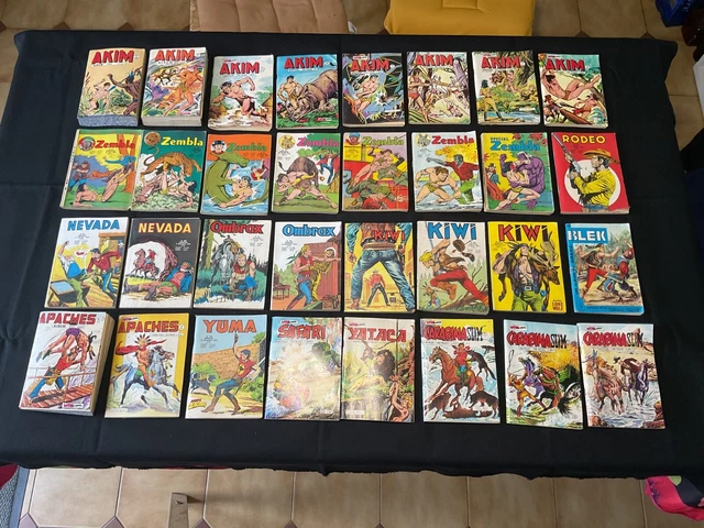 BANDES DESSINÉES AKIM Zembla Rodéo Nevada Kiwi Blek Apache Yuma Safari ...