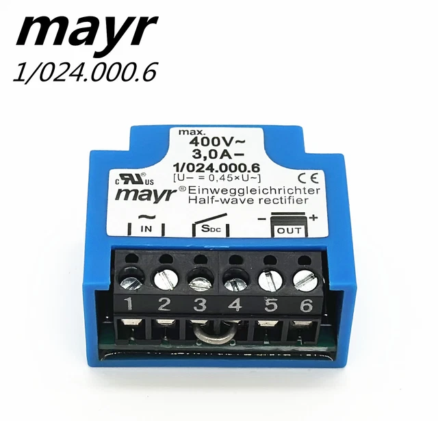 MAYR 1/024.000.6 400V 3A motor brake rectifier module £34.44 - PicClick UK