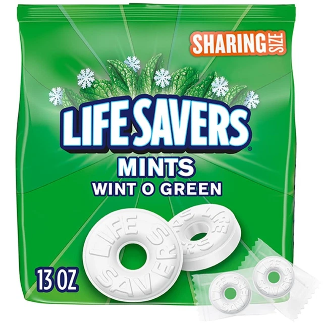 WINT-O-GREEN BREATH MINTS Hard Candy, Sharing Size, 13 oz Bag EUR 49,97 ...