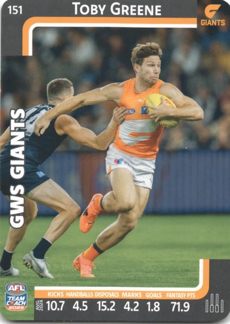TOBY GREENE AFL Team Coach 2025 Giants 2025 Team Coach AFL $1.50 ...