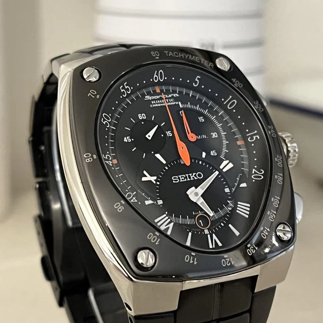 SEIKO SPORTURA KINETIC Chronograph SNL015 42mm Automatic Quartz Watch £ ...