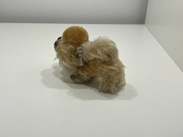 PELUCHE DE COLLECTION Steiff animal chien pékinois 9,5 x 7 cm sans ...