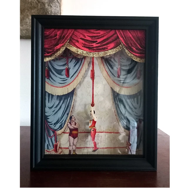 RARE ACROBAT SAND TOY MECHANICAL TRAPEZE sand-powerd automaton - made ...