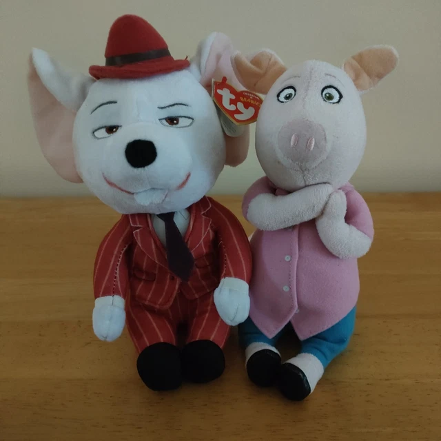 TY BEANIE BABIES Collection Mike The Mouse & Rosita The Pig Sing Movie ...