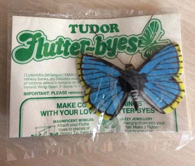 TUDOR CRISPS UNOPENED "Flutter-bye" packet is approx 5" x 3½" - blue £2 ...