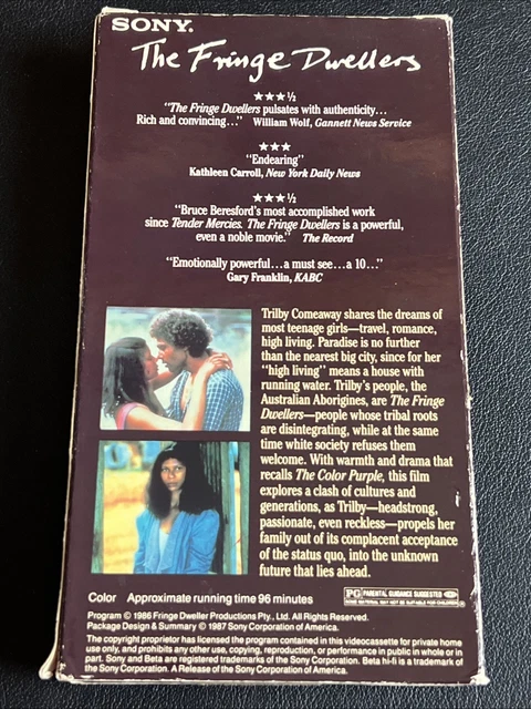 THE FRINGE DWELLERS VHS Tape 1986 Movie Justine Saunders Kristina Nehm ...