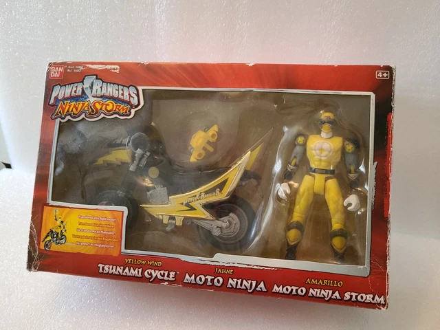 POWER RANGERS NINJA Storm Yellow Wind Tsunami Cycle 2003 rare boxed ...