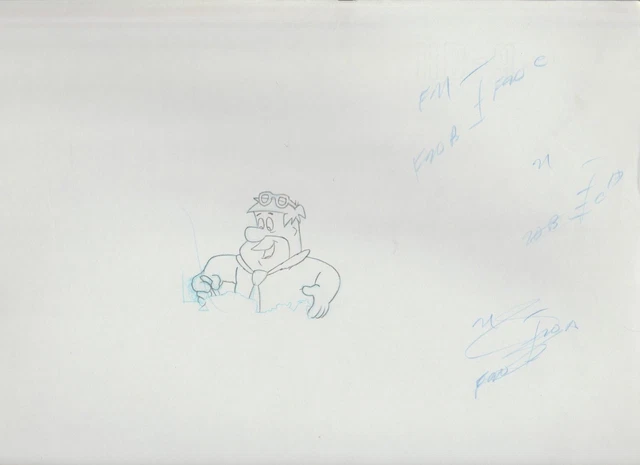 FLINTSTONES CEREAL COMMERCIAL Animation Prod. Pencil Drawing Fred F1-39 ...