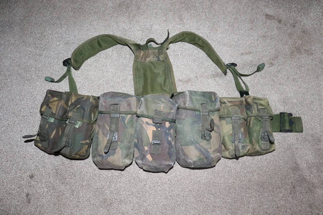 BRITISH MILITARY ISSUE DPM PLCE Medium Webbing Belt Kit 5 Pouches EUR ...