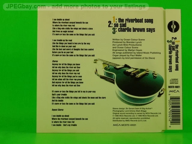 OCEAN COLOUR SCENE THE RIVERBOAT SONG (L54) 3 Track CD Single including ...