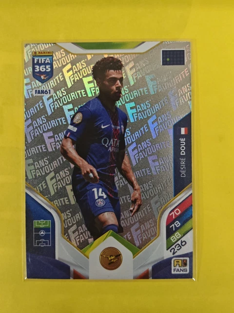 PANINI FIFA 365 2026 Desire Doue Card #Fan61 Legend Favorite Fans Paris ...