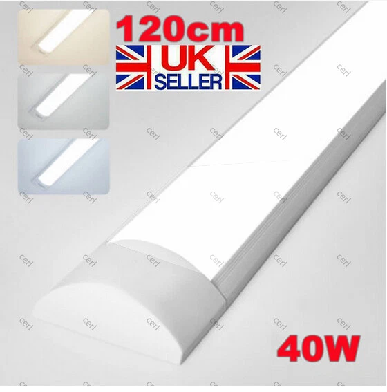LED BATTEN LIGHT Ceiling Tube Fluorescent 3000K-6500K Daylight 4FT ...
