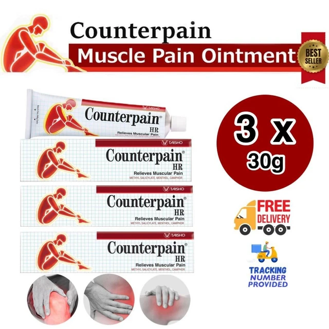 COUNTERPAIN MUSCULAR PAIN Tension Relief Massage Warm Analgesic Balm ...