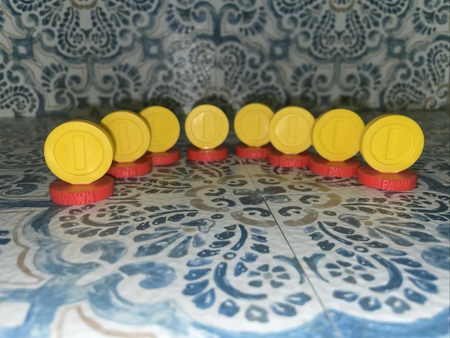 SUPER MARIO BROTHERS Chess 8 piece Replacement Pawn Coins £5.78 ...