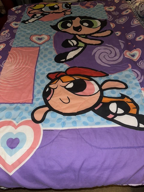 VINTAGE CARTOON NETWORK Power Puff Girls Reversible Twin Comforter ...