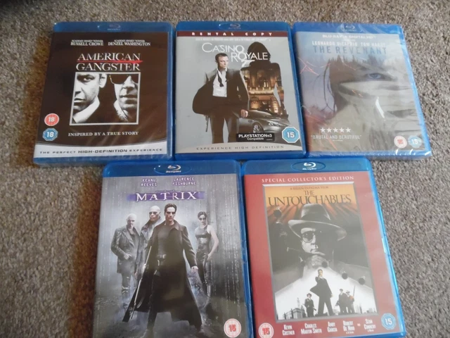 BLU-RAY ACTION FILM bundle.. Untouchables, Revenant, Matrix +2 more. £ ...